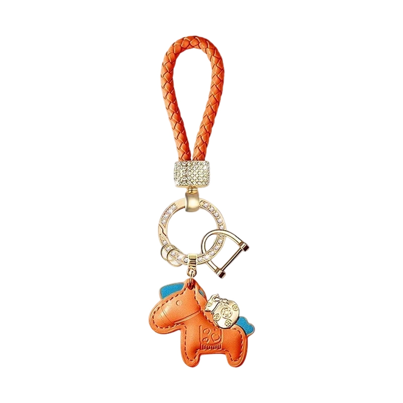 Cartoon Horse Keychain Featuring Soft PU Leather And Alloy Construction ...