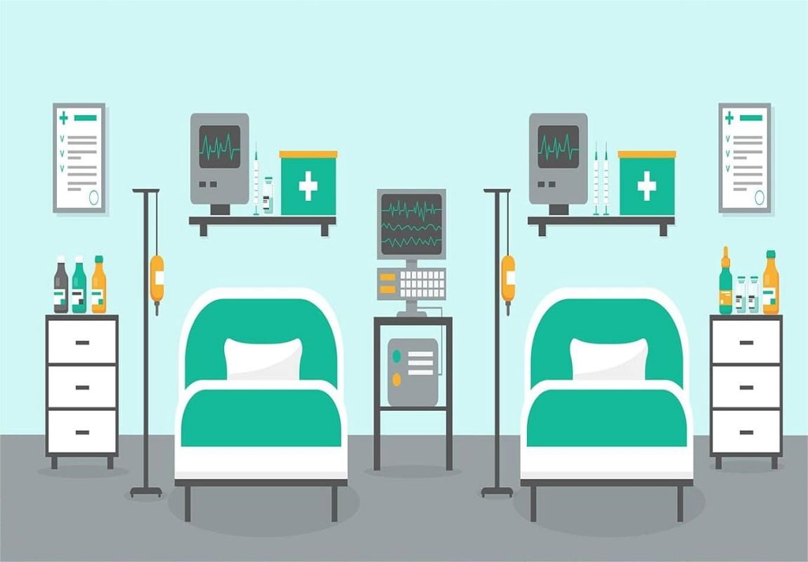 Cartoon Hospital Backdrop Photography Ambulance Helicopter Nursing ...