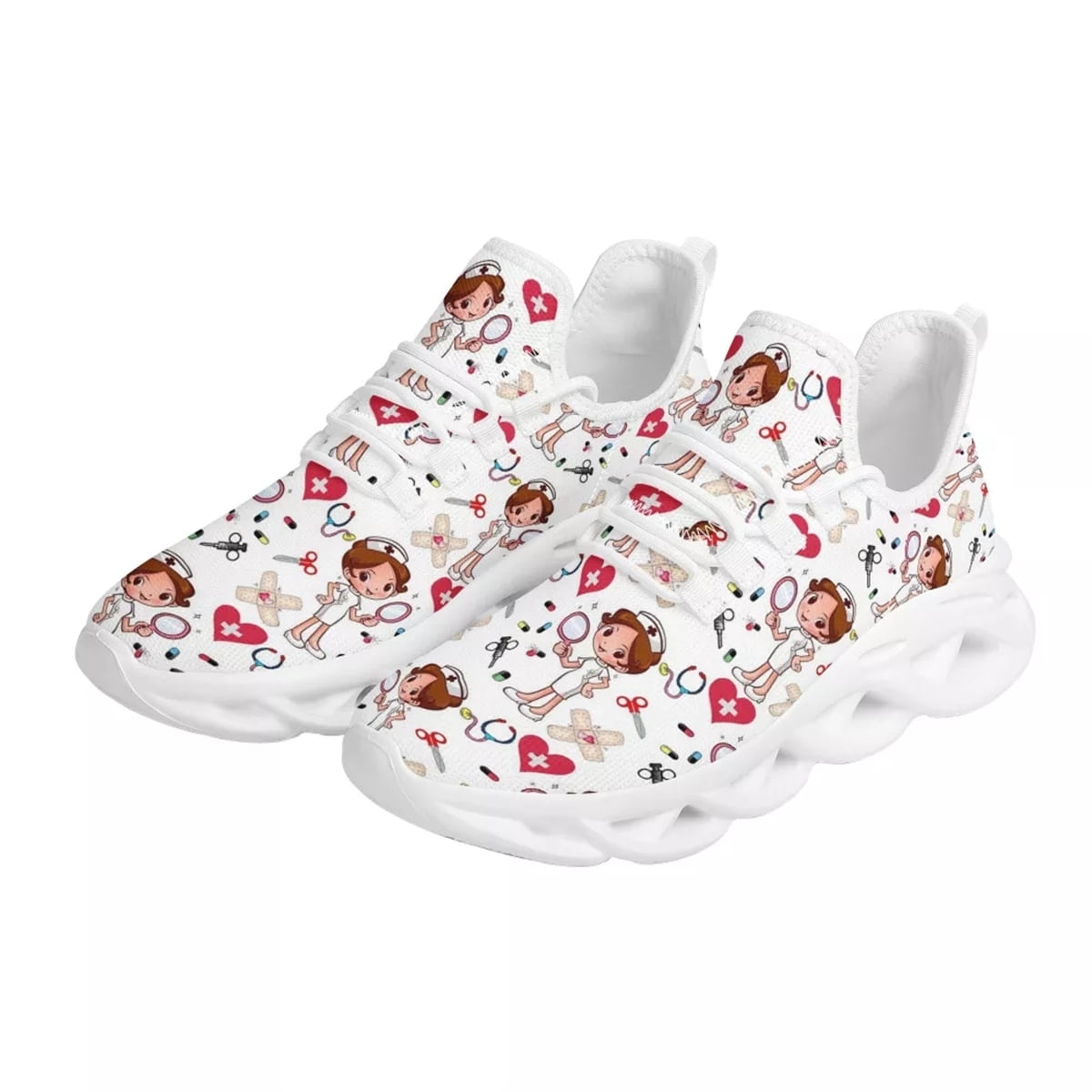 Cartoon Hospital Medical Equipment Printed Vulcanized Shoes Lightweight ...