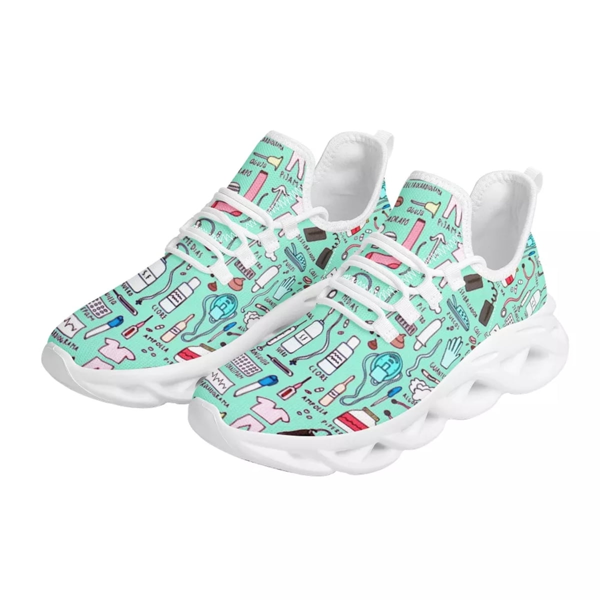 Cartoon Hospital Medical Equipment Printed Vulcanized Shoes Lightweight ...