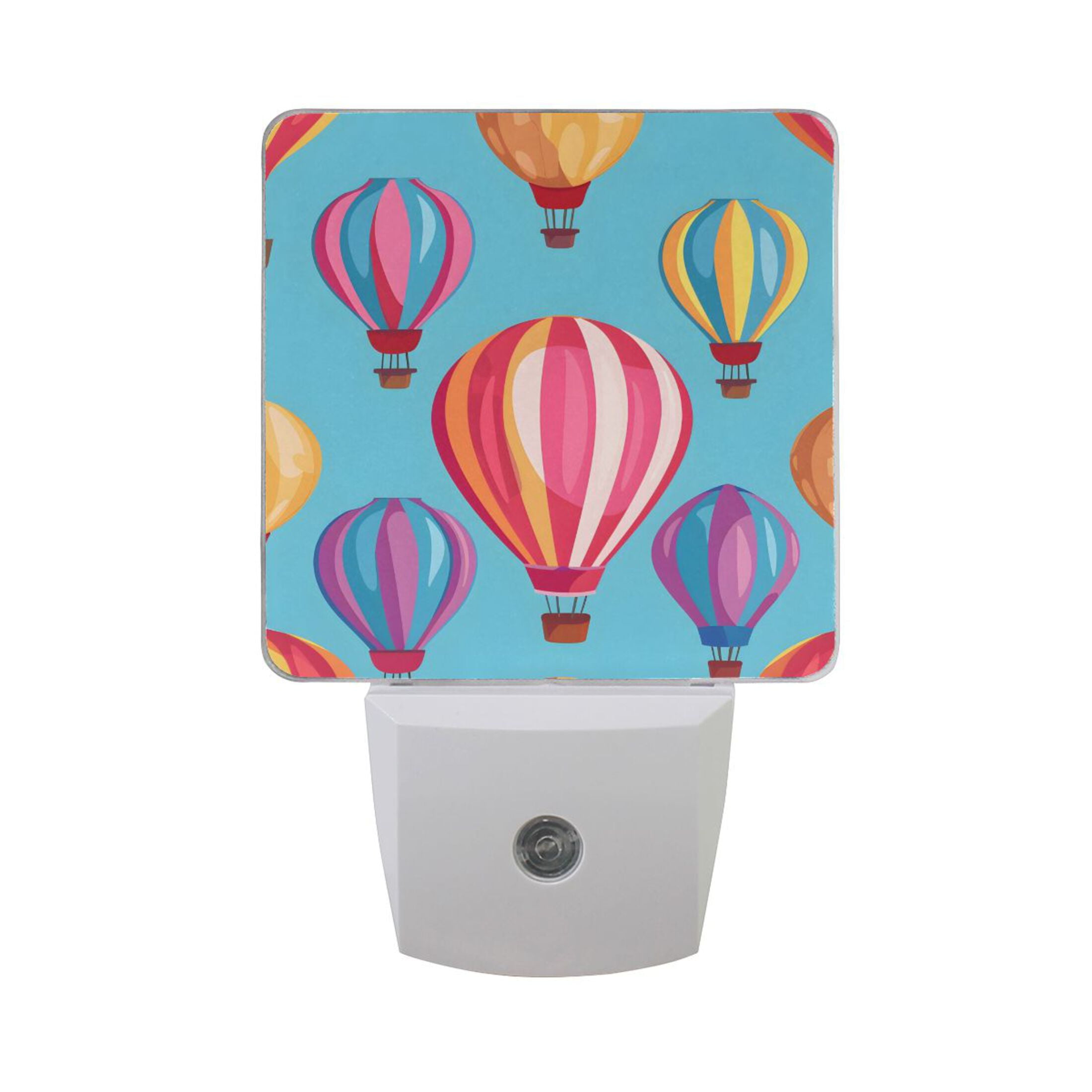 Cartoon Hot Air Balloon LED Night Light Dusk to Dawn Sensor 2 Pack Plug ...