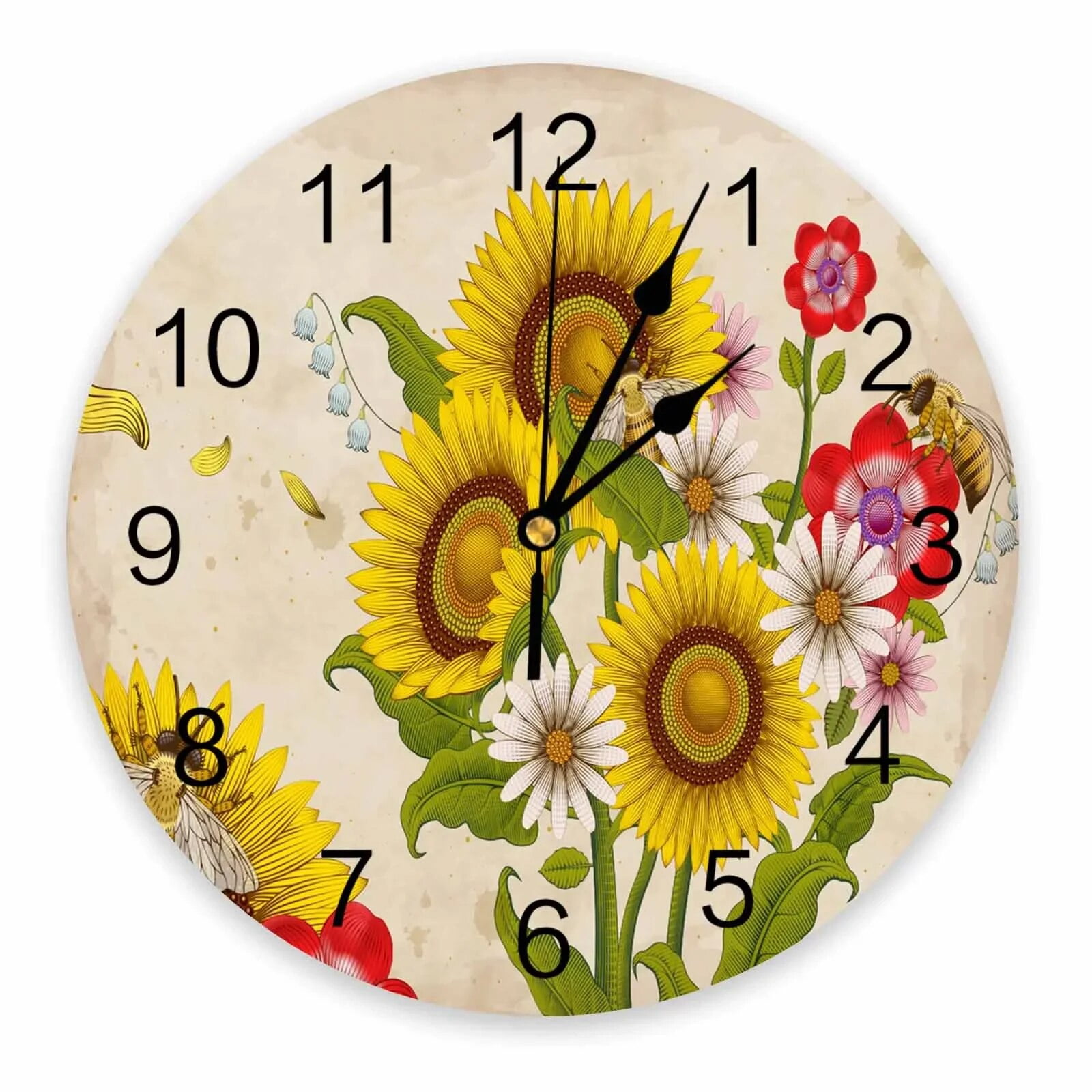 Cartoon Hot Air Balloon Vintage Decorative Round Wall Clock Custom ...