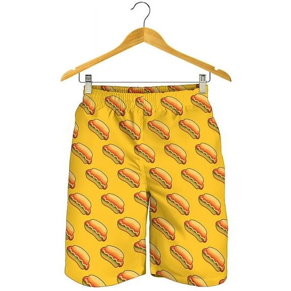 Cartoon Hot Dog Hamburger 3d Print Beach Shorts Men Summer Swim Trunks ...