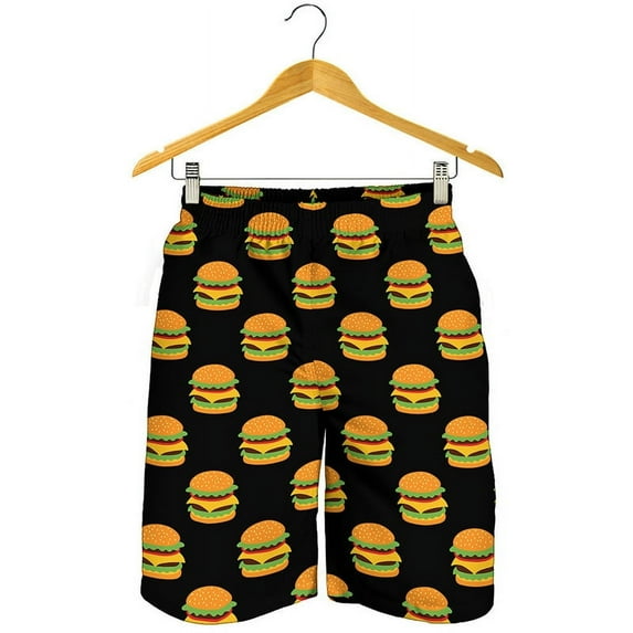 Cartoon Hot Dog Hamburger Beach Shorts Men 3d Print Swim Trunks Summer ...