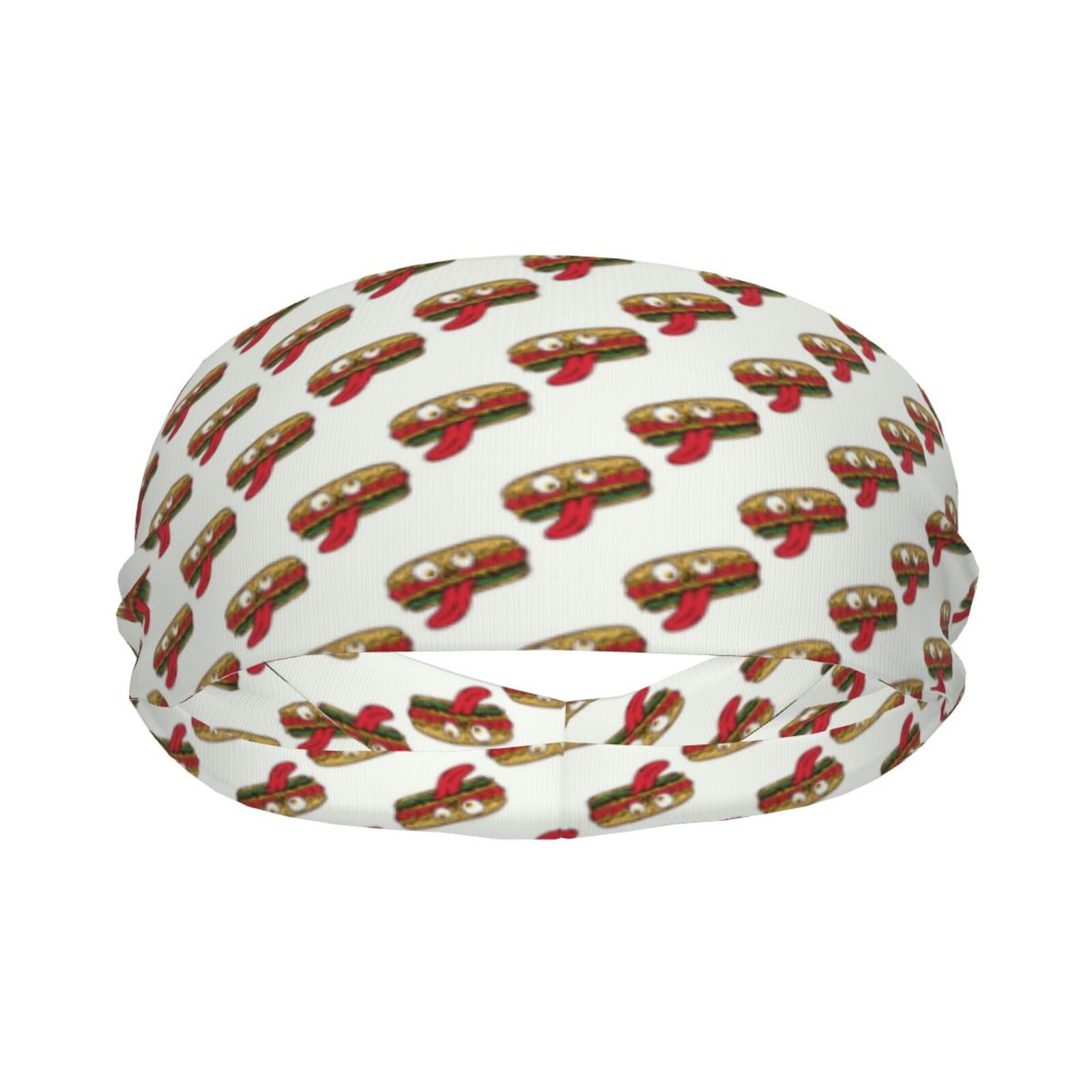 Cartoon Hot Dog Print Funny Sports Headbands for Men/Women Workout ...