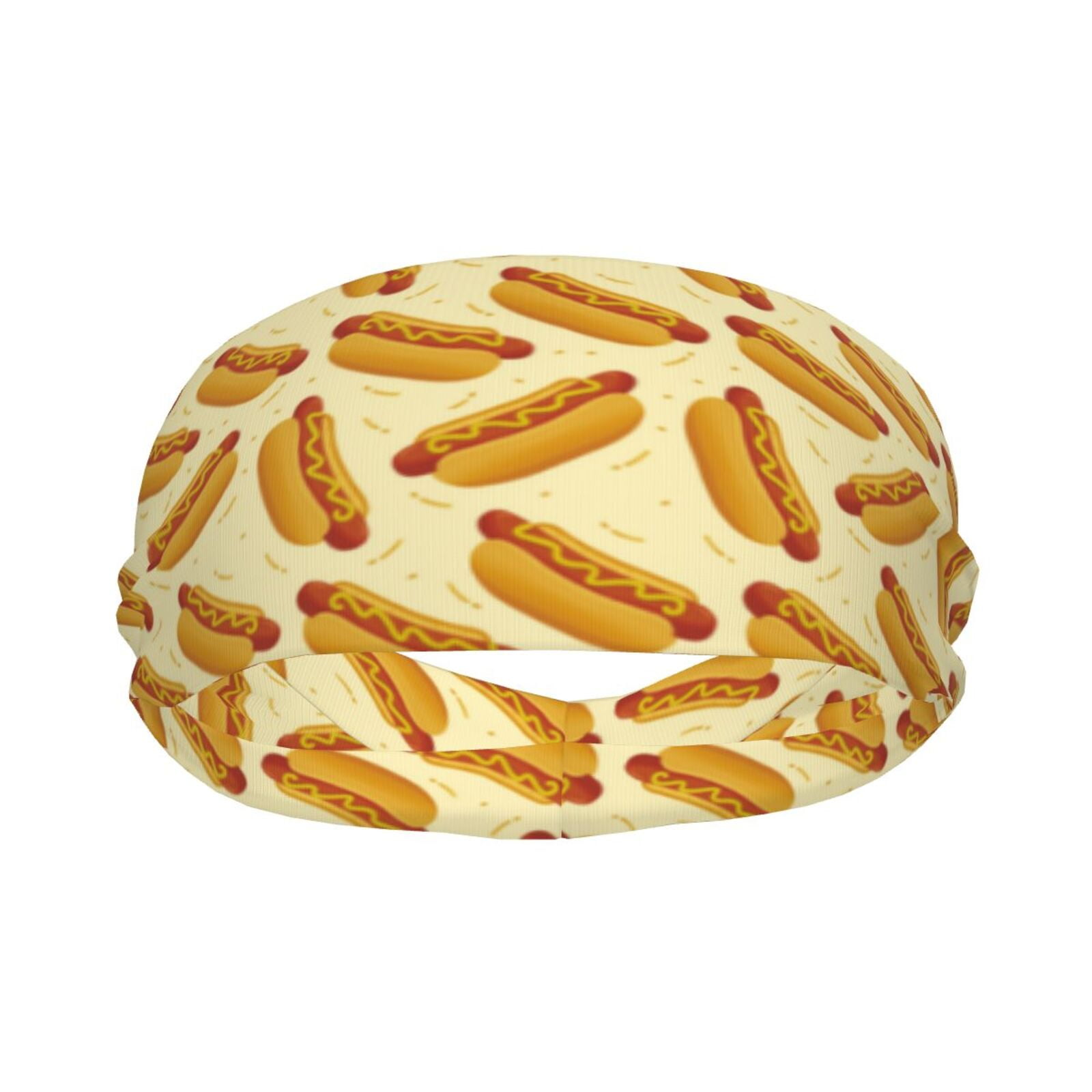 Cartoon Hot Dog Print Sports Headband for Women Men, Running Headband ...