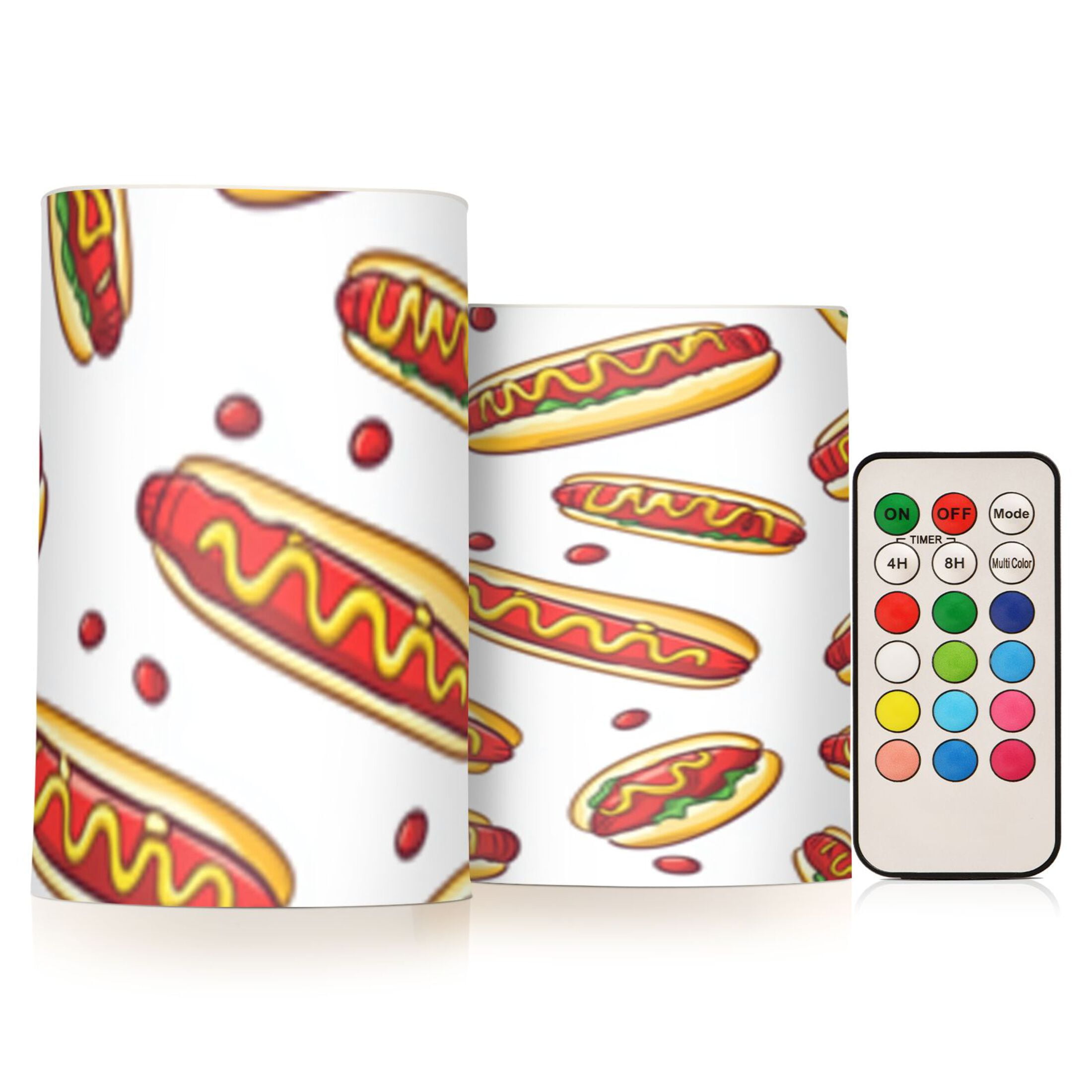 Cartoon Hot Dogs Flickering Flameless Candles Battery Operated with ...