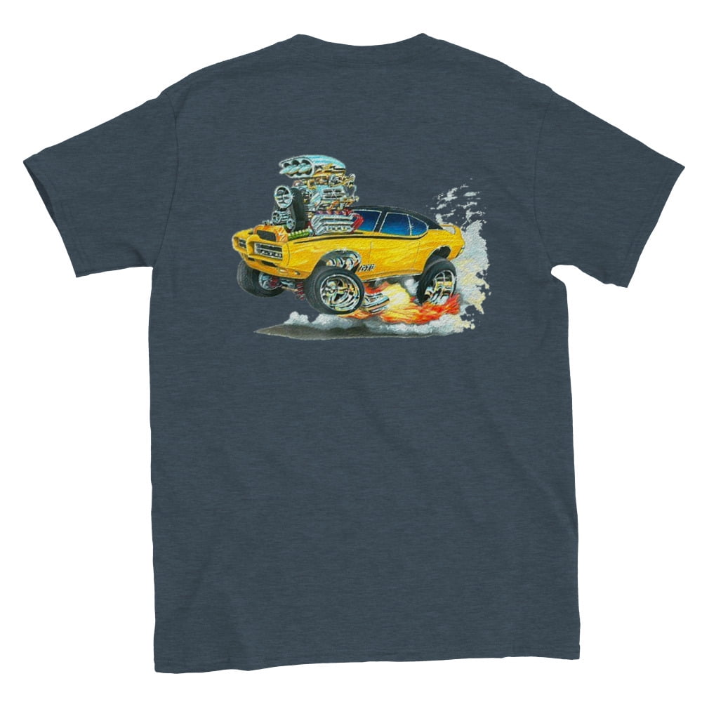 Cartoon Hot Rod GTO T-shirt - Walmart.com