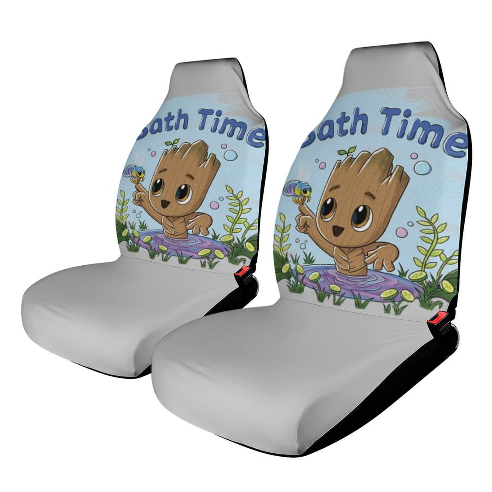Cartoon I Am Groot Car Seat Covers Breathable Vehicle Front Bucket Seat ...