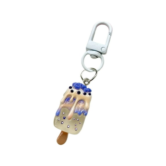 Cartoon Ice Cream Keychain For Bag Charm Decoration Resin Material Cute ...