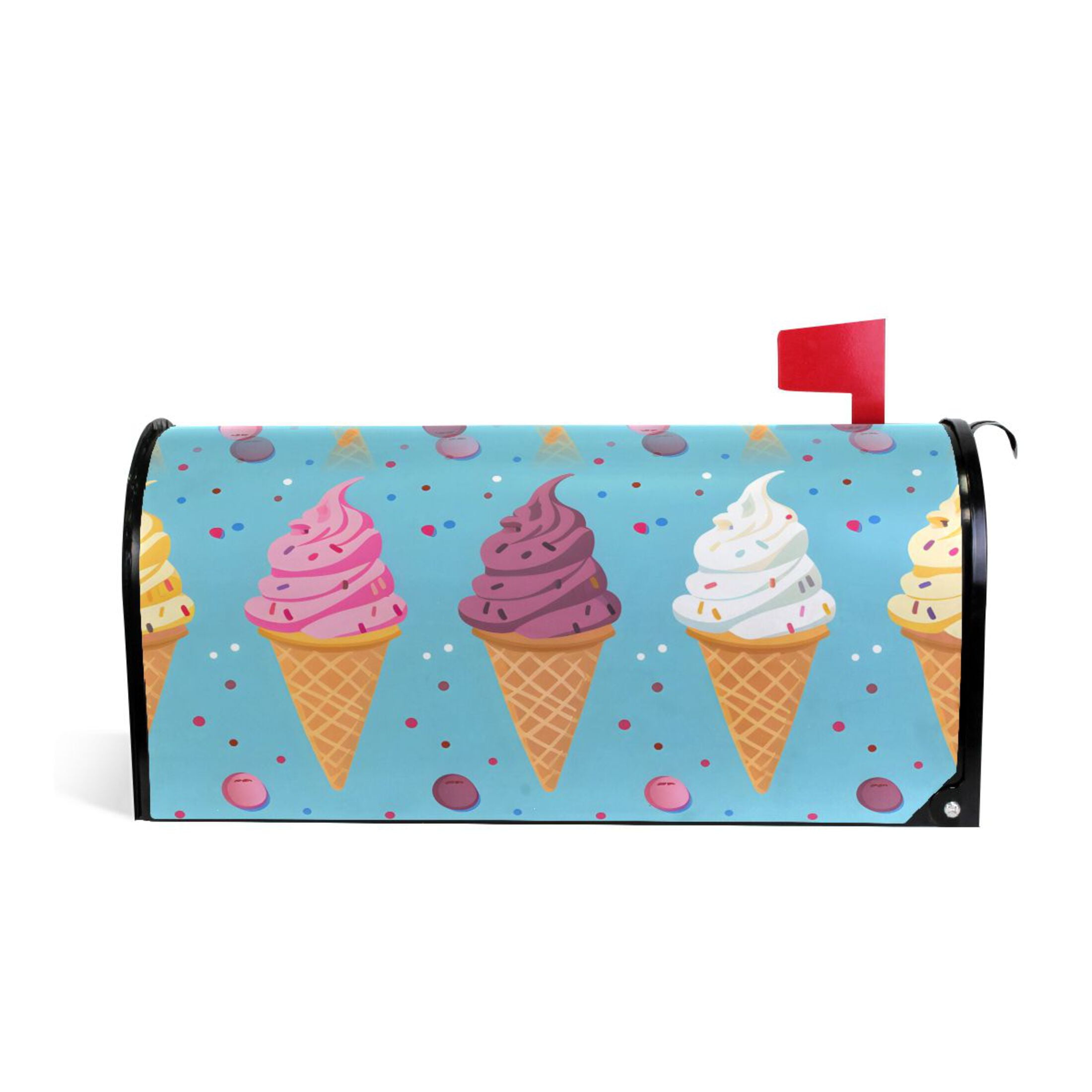 Cartoon Ice Cream Magnetic Mailbox Covers 21" X 18" Post Letter Box ...