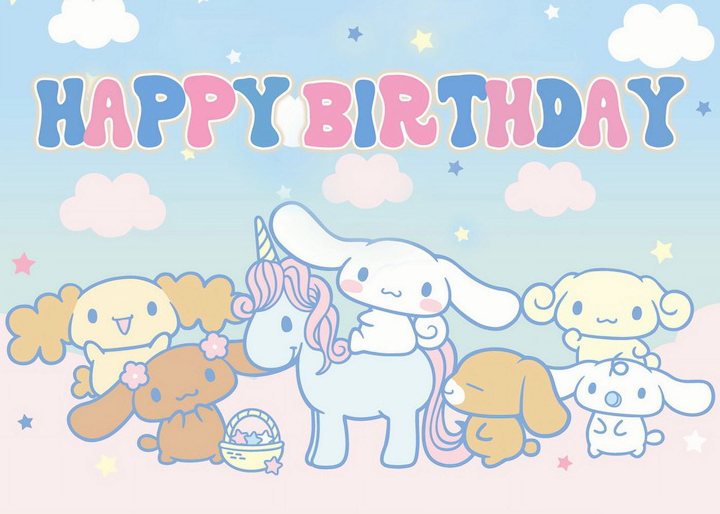 Cartoon Image Cinnamoroll Photo Backdrop Sanrio Jade Dog Girls Birthday ...