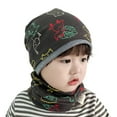Cartoon Infant Winter Hat & Scarf Set - Stretchy Brimless Cotton Design ...