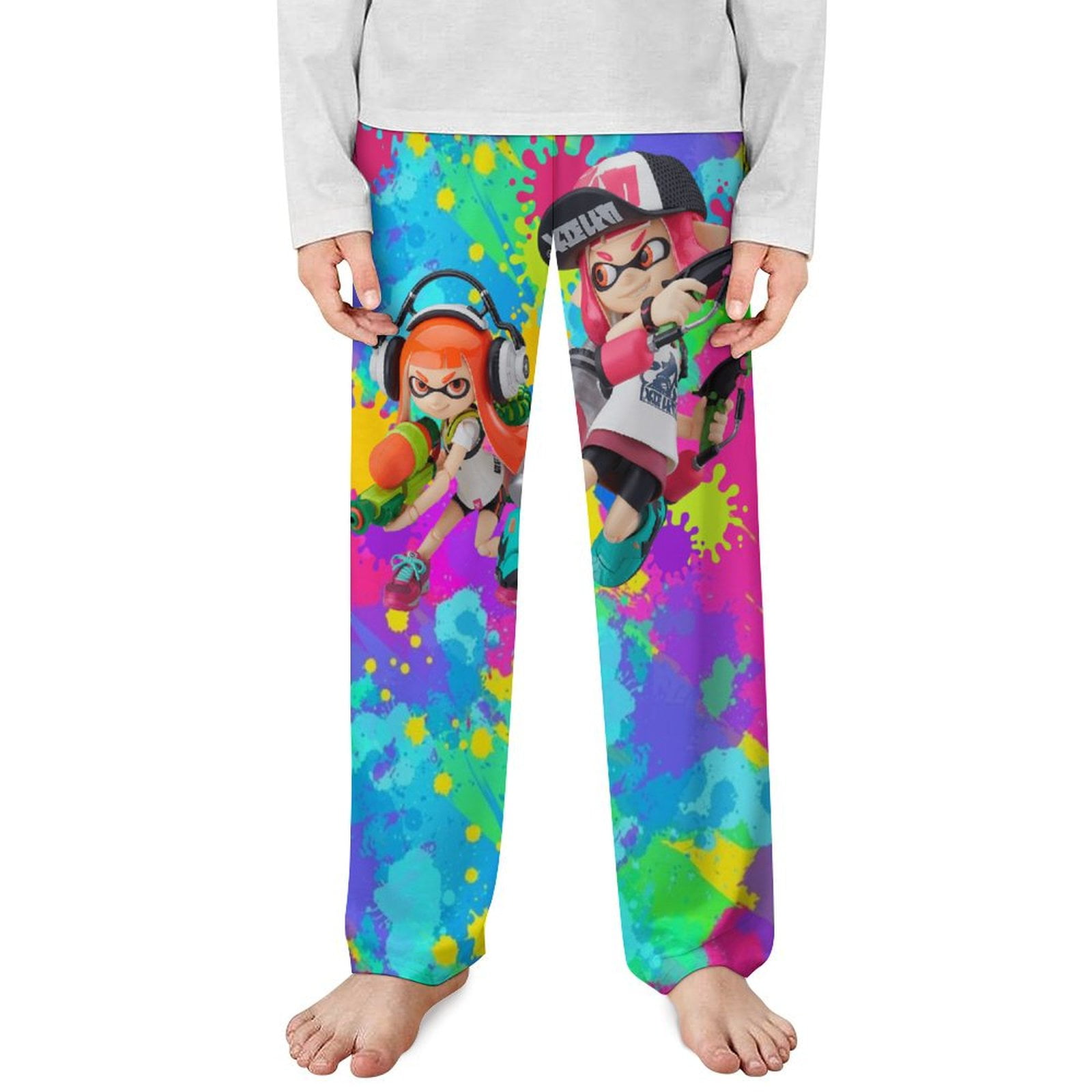 Cartoon Inkling Splatoon Children's Pajamas Cozy Lounge Straight Leg ...