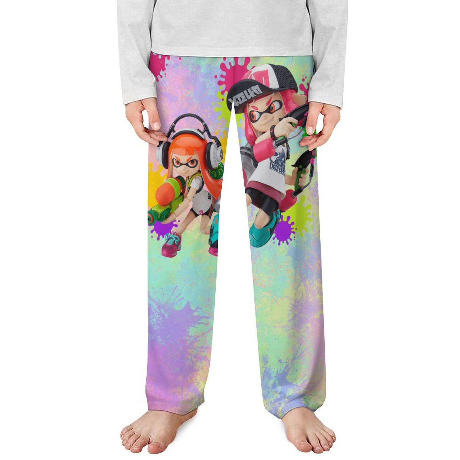 Cartoon Inkling Splatoon Children's Pajamas Cozy Lounge Straight Leg ...