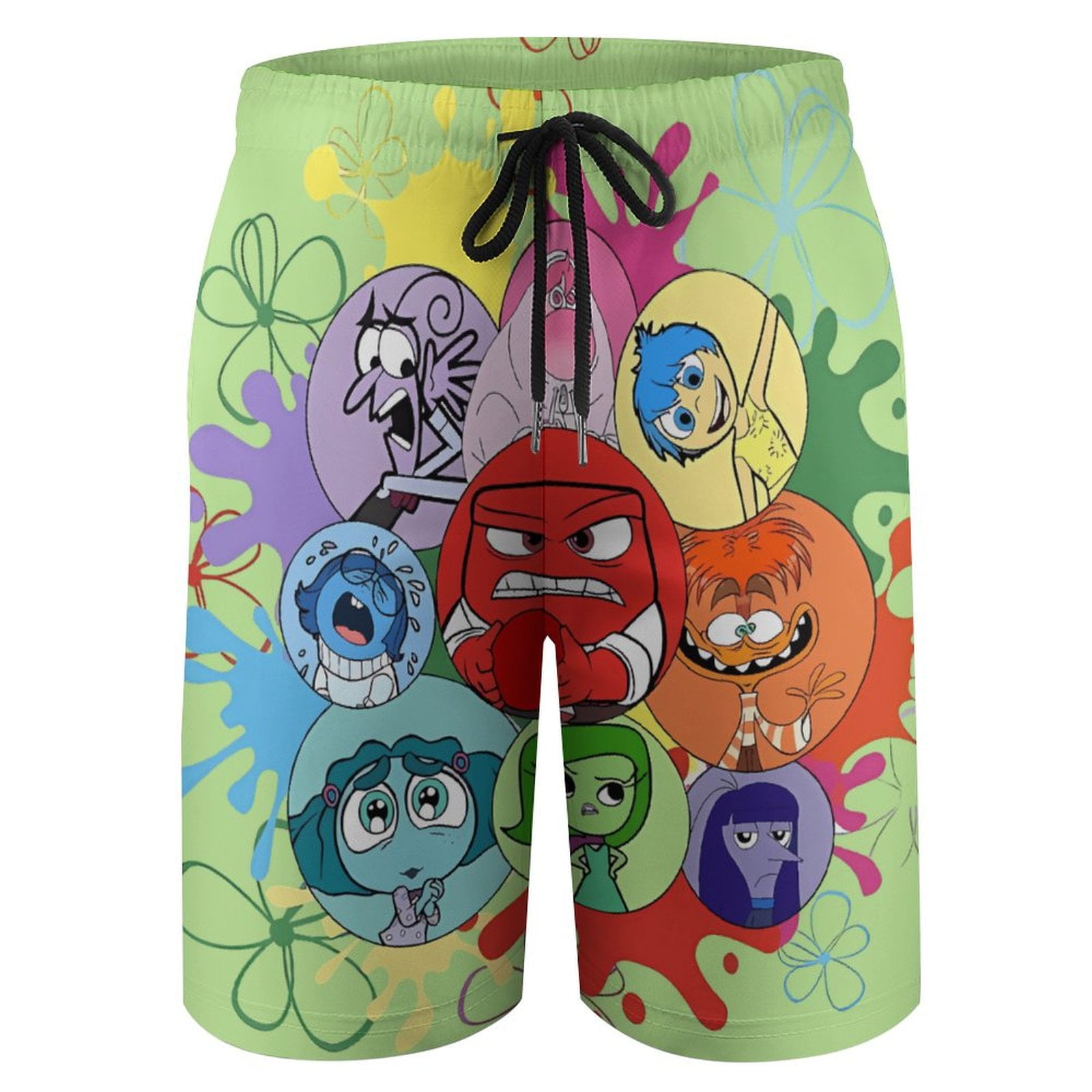 Cartoon Inside-Out Boys Swim Trunks with Pocket Quick Dry Swimwear Swim ...