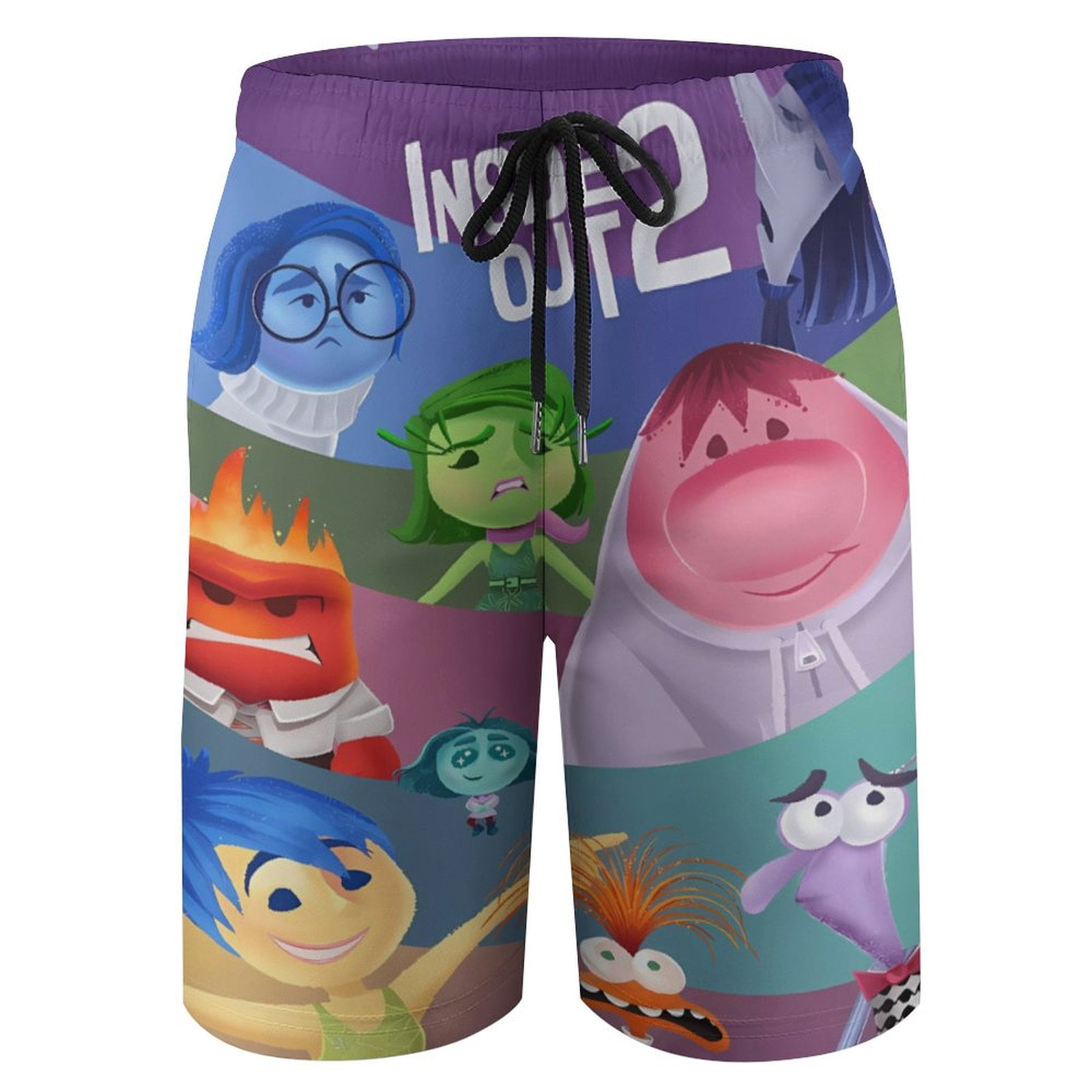 Cartoon Inside-Out Boys Swim Trunks with Pocket Quick Dry Swimwear Swim ...