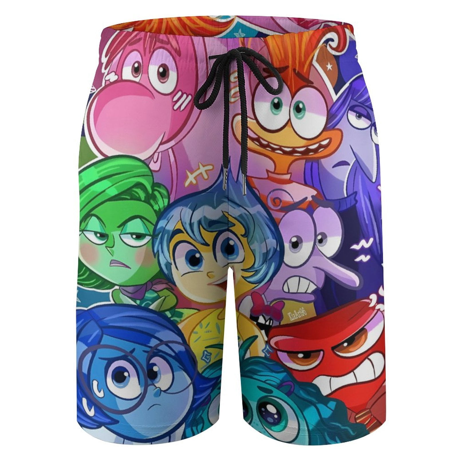 Cartoon Inside-Out Boys Swim Trunks with Pocket Quick Dry Swimwear Swim ...
