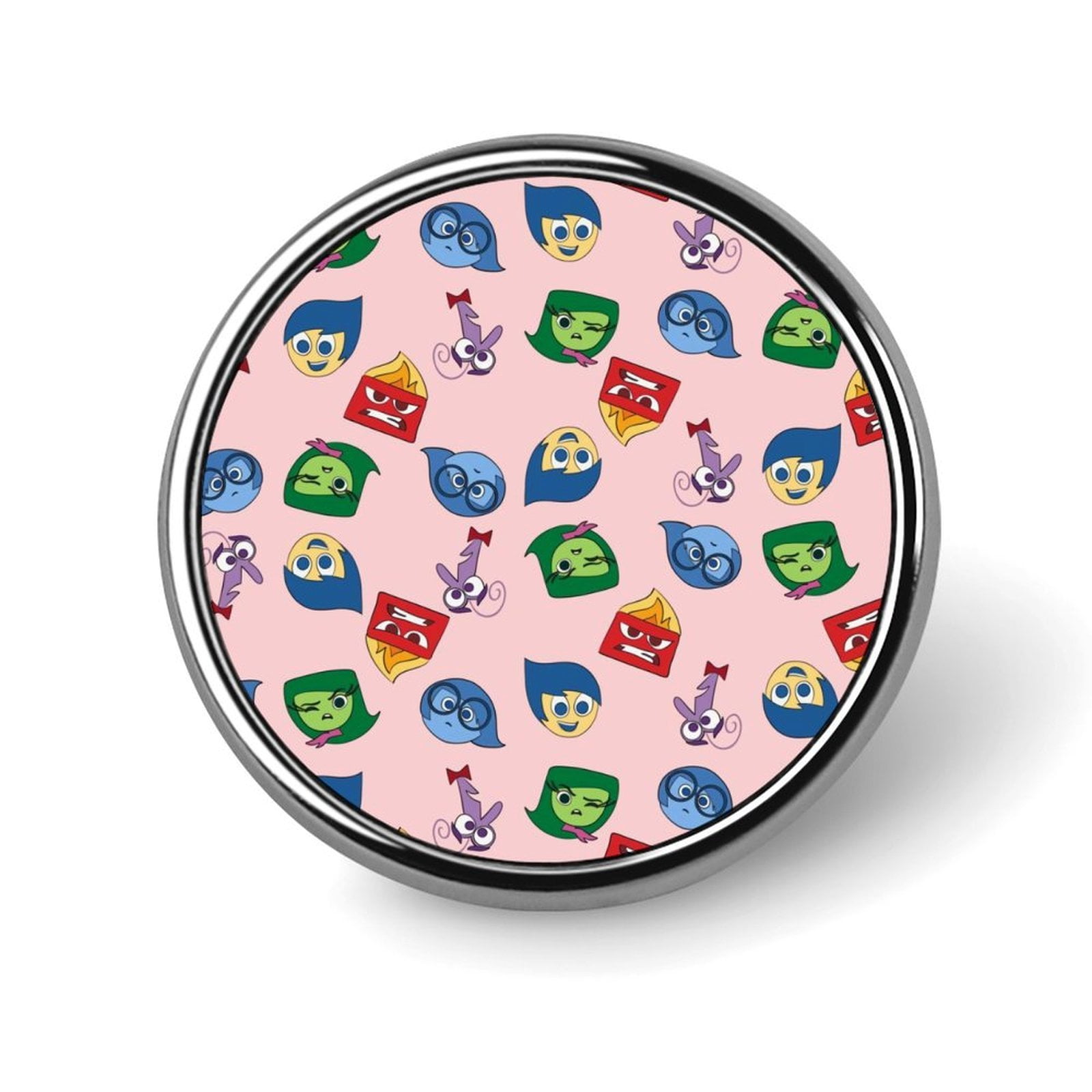 Cartoon Inside Out DIY Round Badge Aluminum Alloy Badges Fashionable ...