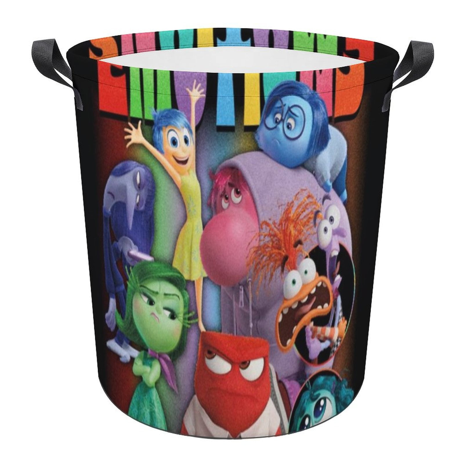 Cartoon Inside Out Laundry Hamper Circular Laundrys Basket Waterproof ...