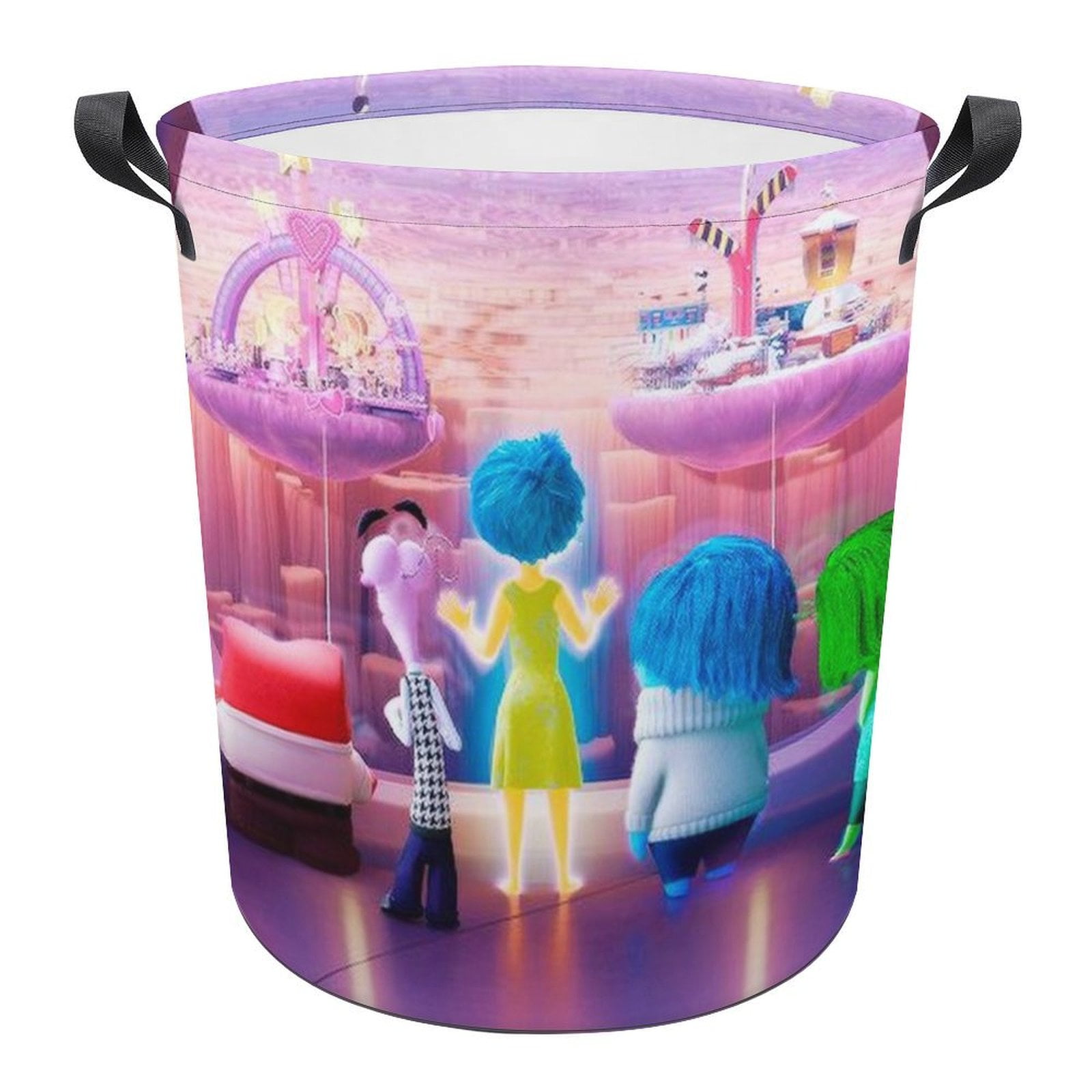 Cartoon Inside Out Round Laundry Hamper Cute Cartoon Storage Basket ...