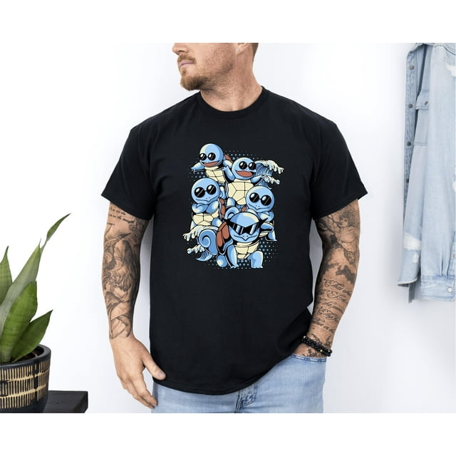 Cartoon-Inspired Squirtle Graphic Tee, Fun Shirt for Fans of All Ages ...