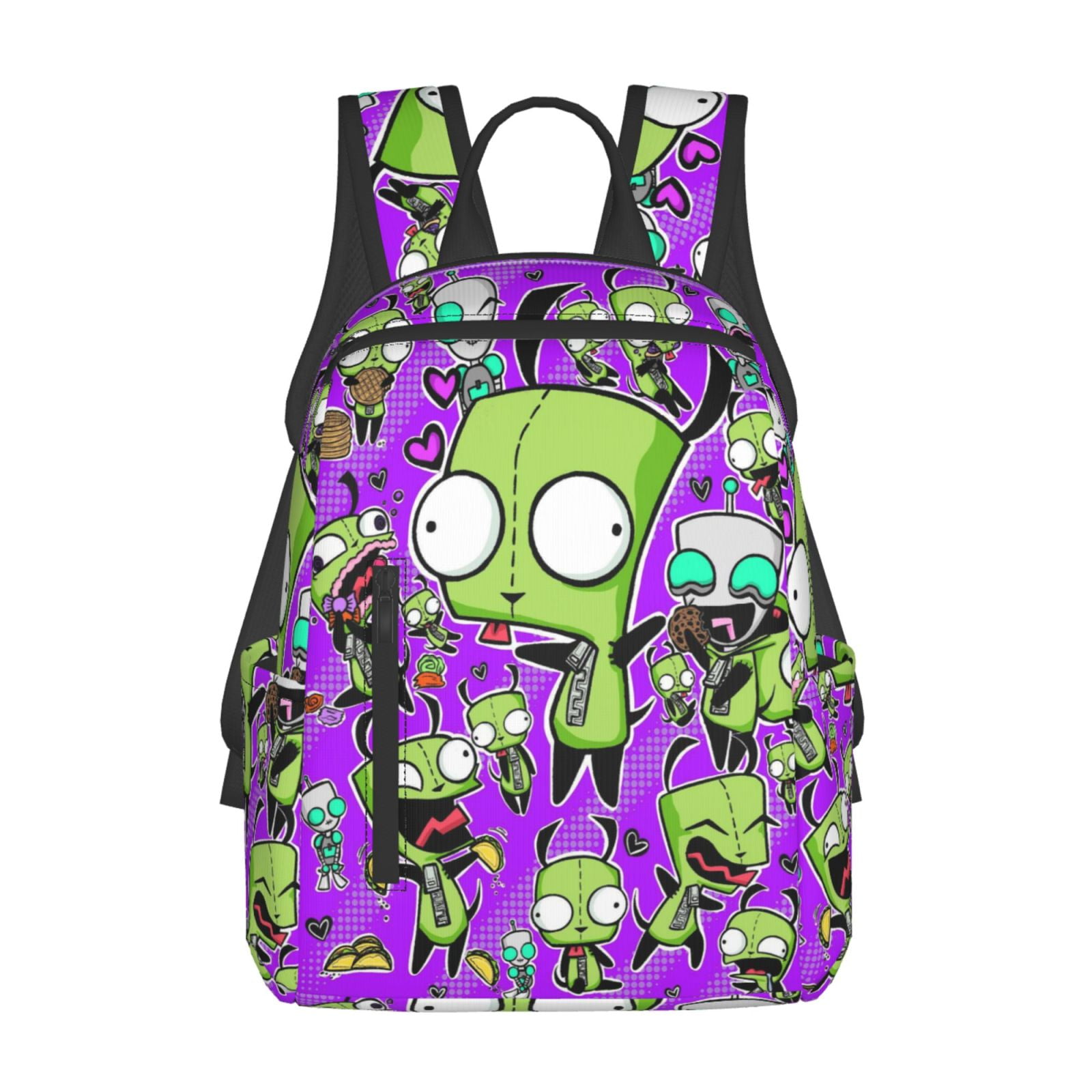 Cartoon Invader Zim Backpacks Large Capacity Travel Backpack Book Bag ...