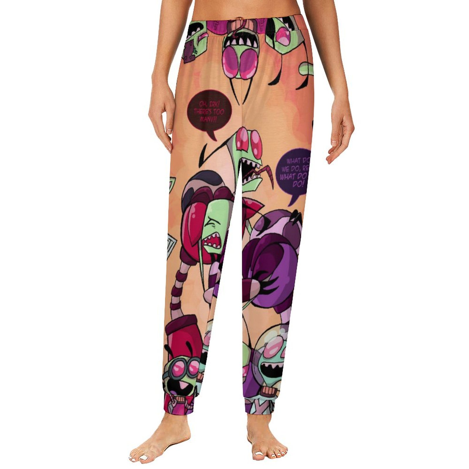 Cartoon Invader Zim Pajama Bottoms for Women Novelty Lounge Daily Cozy ...