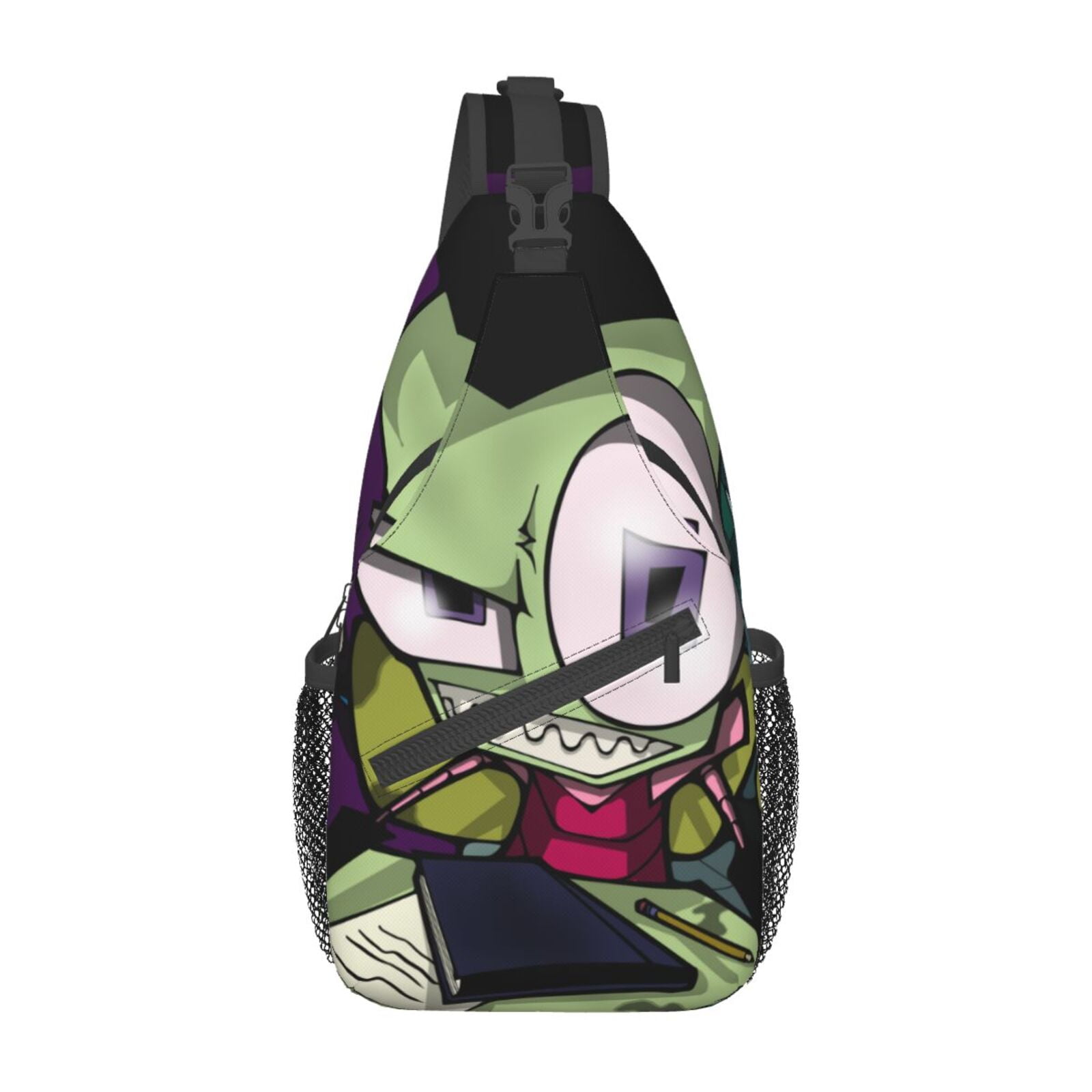 Cartoon Invader Zim Sling Bag Crossbody Backpack Chest Bags Diagonally ...