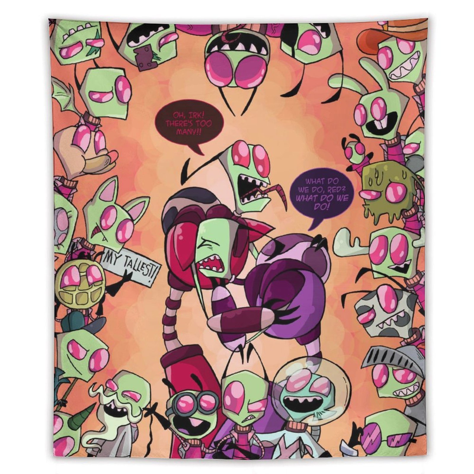Cartoon Invader Zim Tapestry Luxury Wall Hanging Tapestries Decoration ...