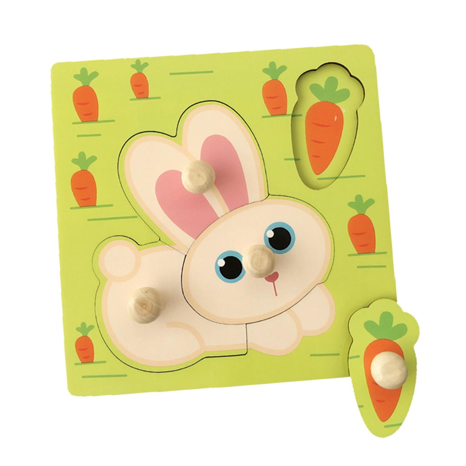Cartoon Jigsaw Puzzles Fine Motor Skill Shape Matching Game Knob ...