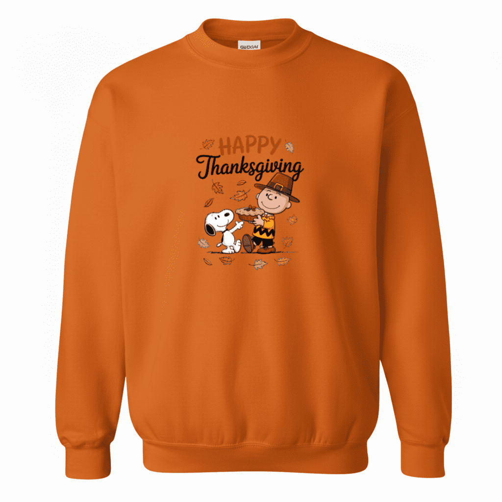 Cartoon Joy Happy Thanksgiving Beagle And Bird Friends Sweatshirt, up ...