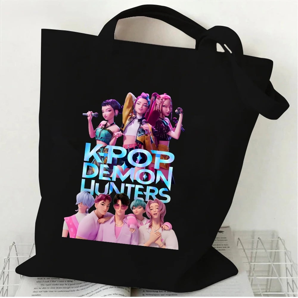 Cartoon KPop Demon Hunters Anime Tote Bag, Anime Merch Birthday Gifts ...