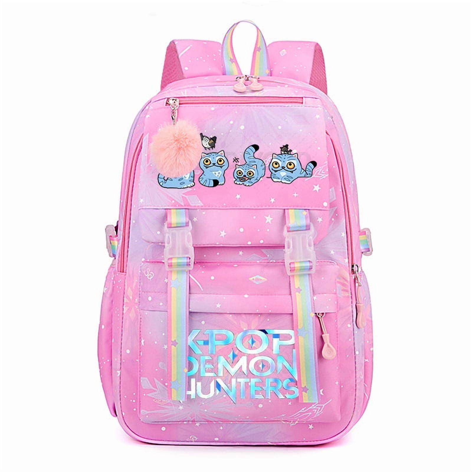 Cartoon KPop Demon Hunters Backpack Anime Schoolbag Large Capacity ...