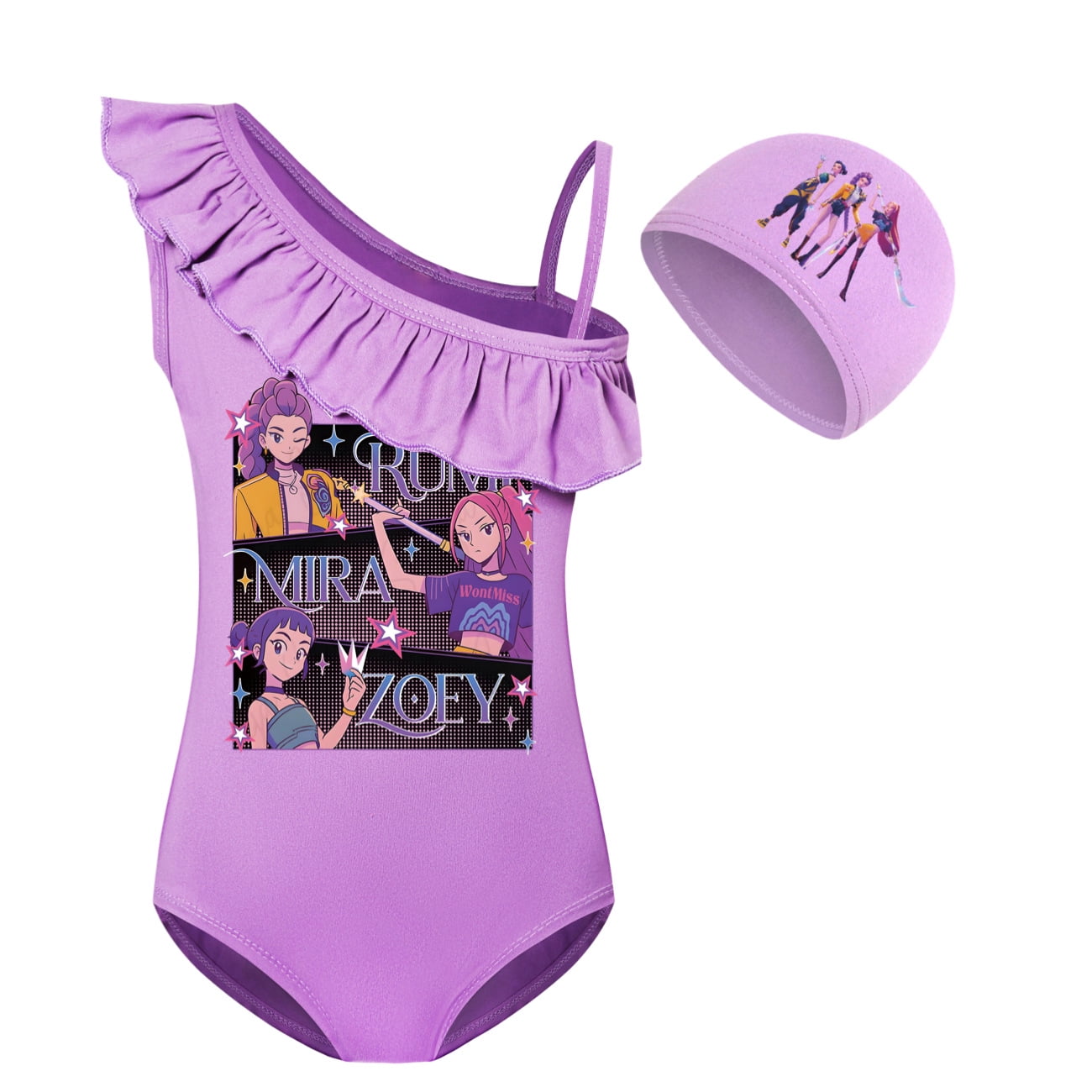 Cartoon KPop Demon Hunters Girls One Piece Swimsuits Bathing Suit ...