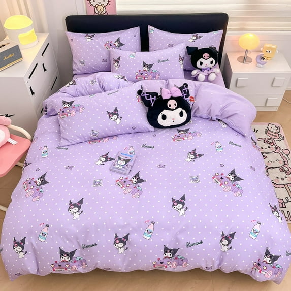 Cartoon KT Cat KRM CNMR Big-ear Dog 100% Cotton Bedding Four-piece Set ...