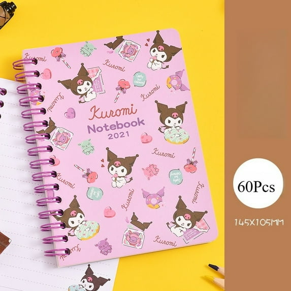Cartoon KT Cat Kuromi Cinnamoroll PP Cover Spiral-bound Color Coil A6 ...