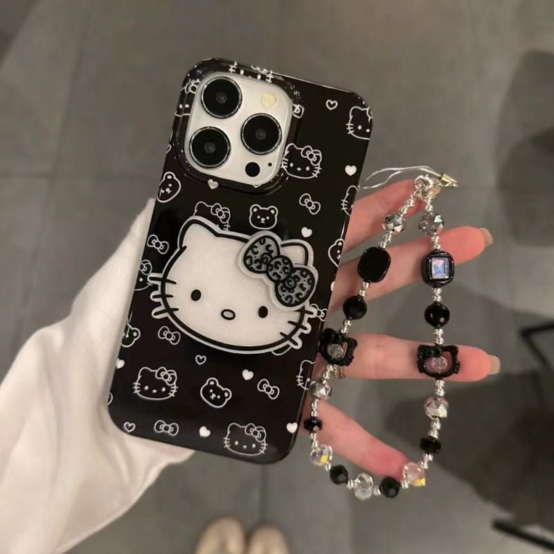 Cartoon KT Cat Stand Bracelet Apple 171615 iPhone Phone Case 141312 promax anti-fall 8P glossy ...