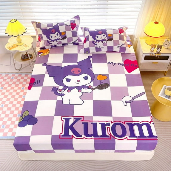Cartoon KT Cinnamoroll My MLD Fitted Bed Sheet Three-piece Set(fitted ...