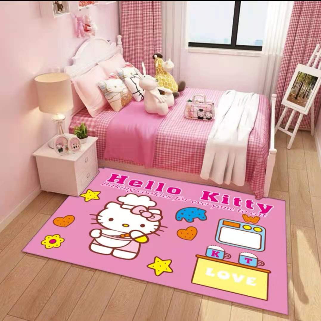 Cartoon KT cat carpet children's room Kindergarten crawling home non-slip soft floor mat ...