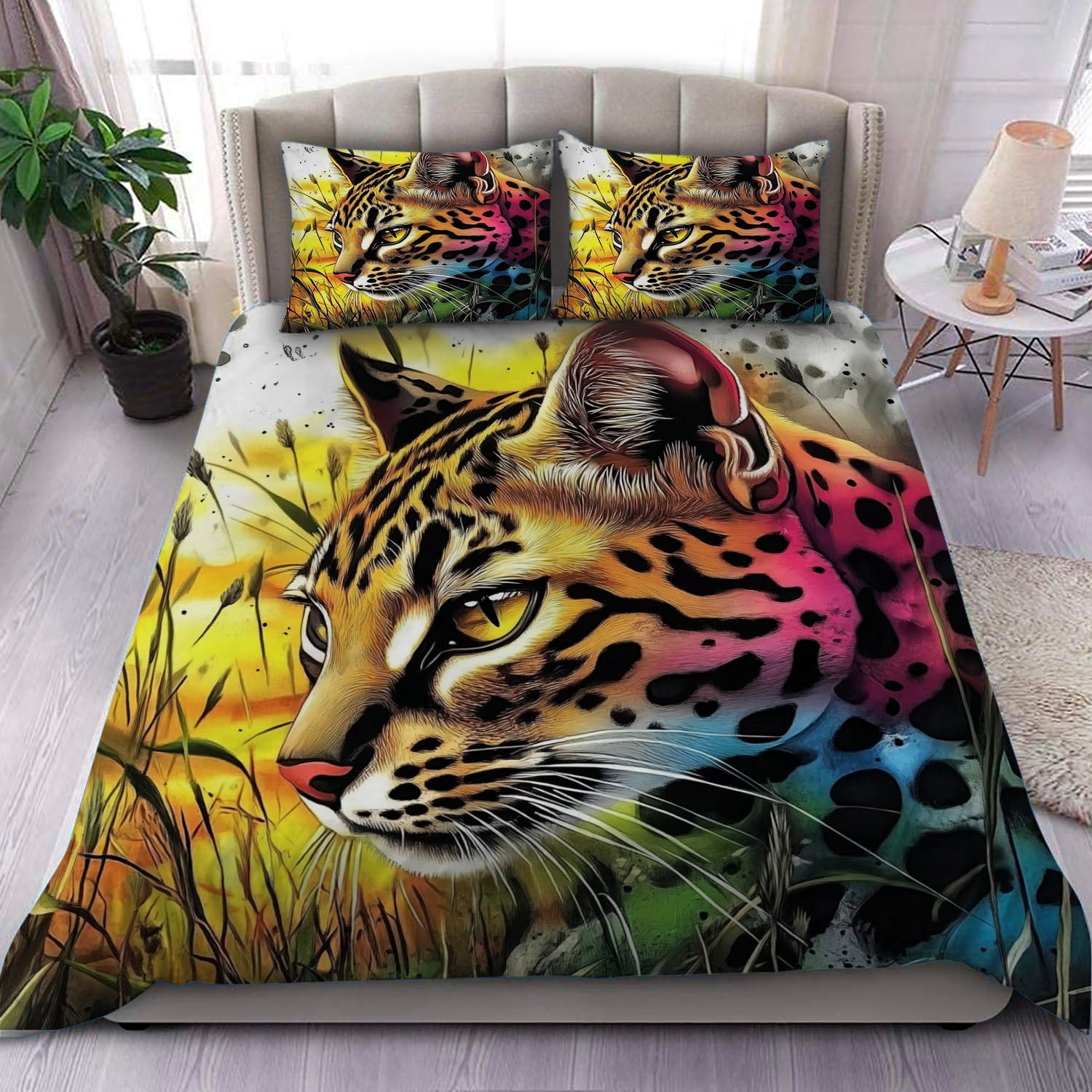 Cartoon Kawaii Cat Comforter Set Twin Size 3D Animals Flower Toddler ...