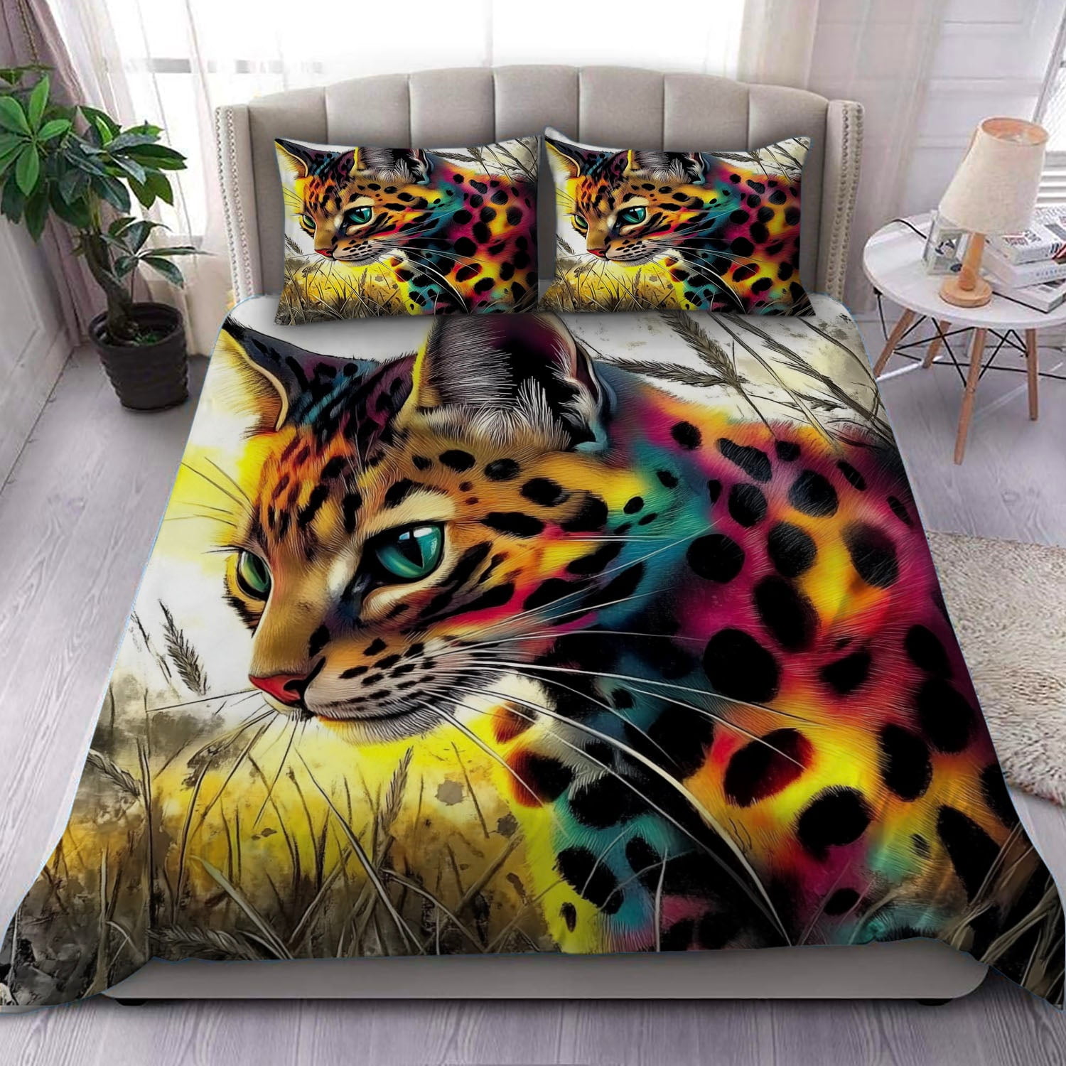 Cartoon Kawaii Cat Comforter Set Twin Size 3D Animals Flower Toddler ...
