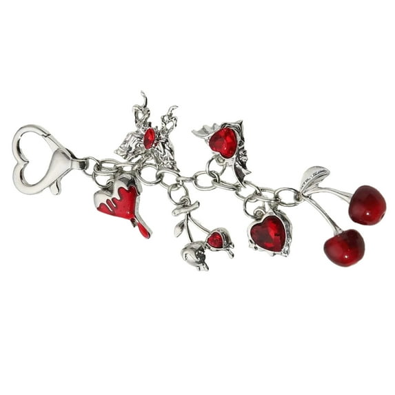 Cartoon Keychains 2000s Bowknot Keyrings Heart Skull Christmas Gift ...