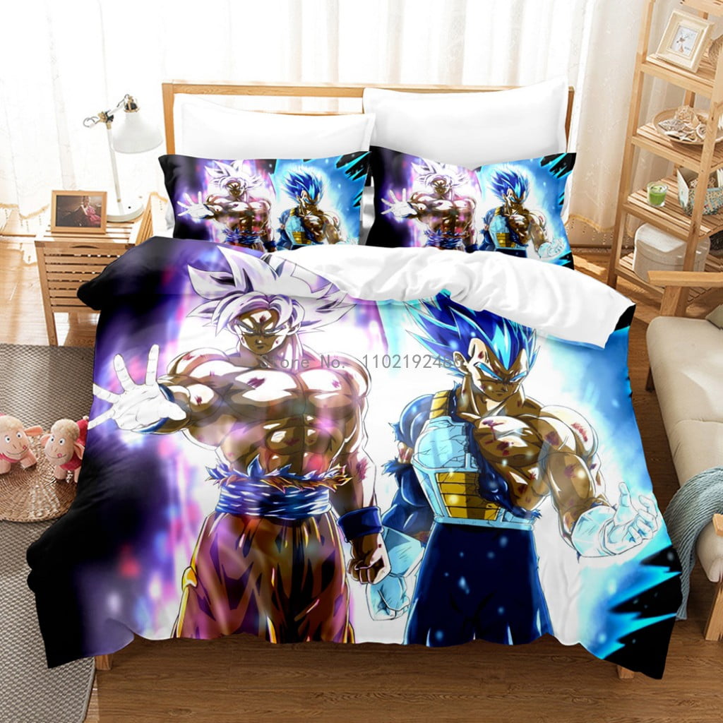 Cartoon Kids Bedding Set Dragon Ball Bed Linen Quilt Duvet Cover Sets ...