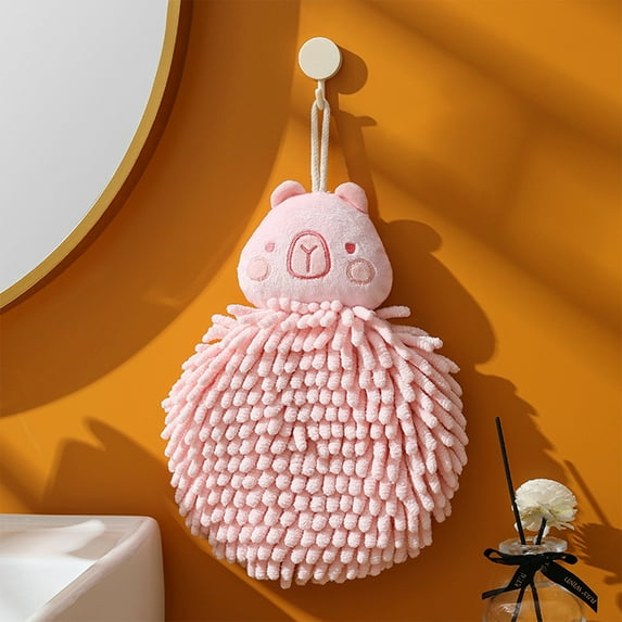 Cartoon Kids Hand Towel Hangable Kitchen Towel Absorbent Bath Towel for ...