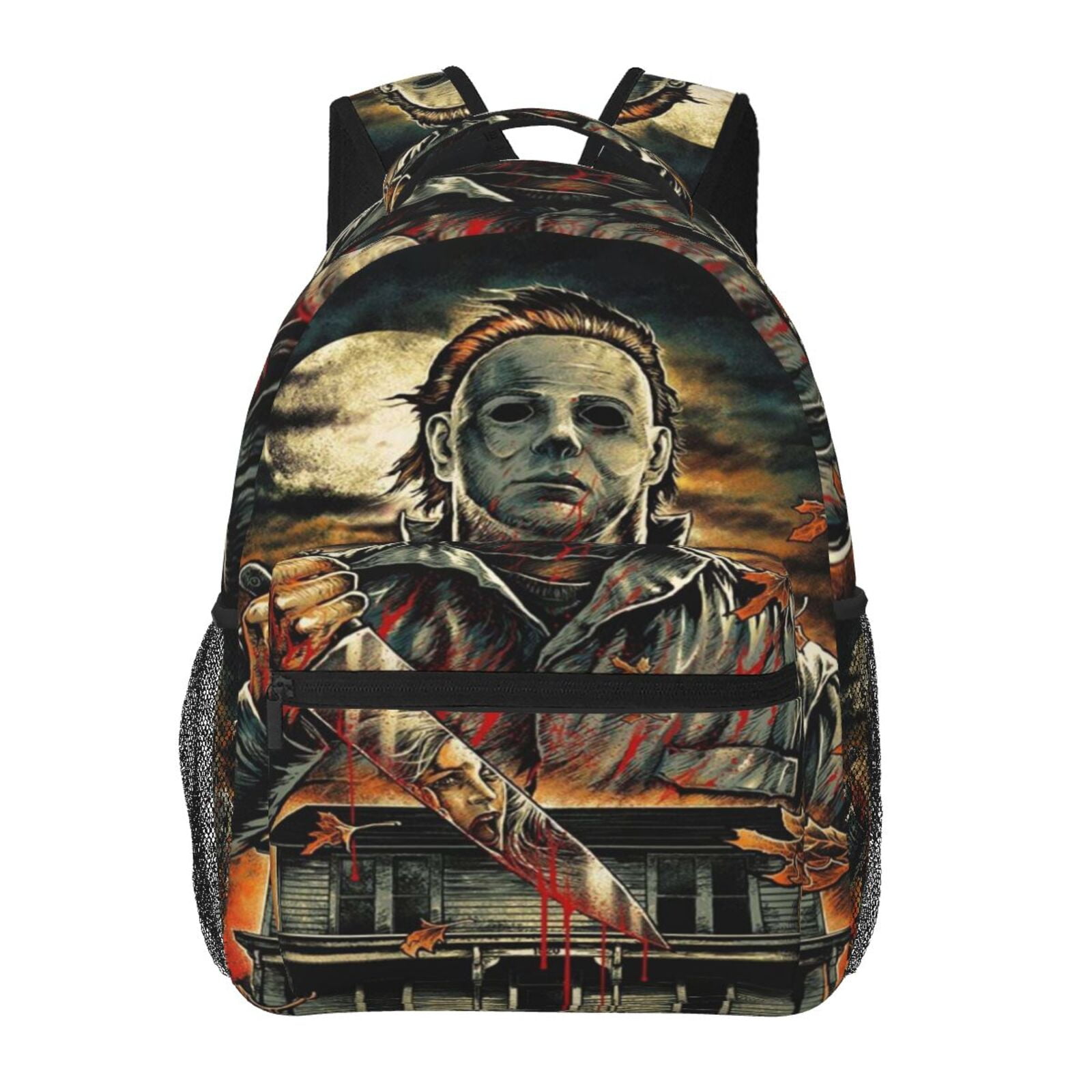 Cartoon Michael Myers Backpack Toddler Backpac 15.7" Cute Travel Bag ...