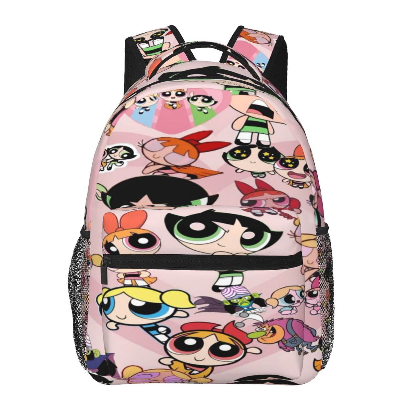 Cartoon Powerpuff Backpack Toddler Backpac 15.7" Cute Travel Bag Funny ...