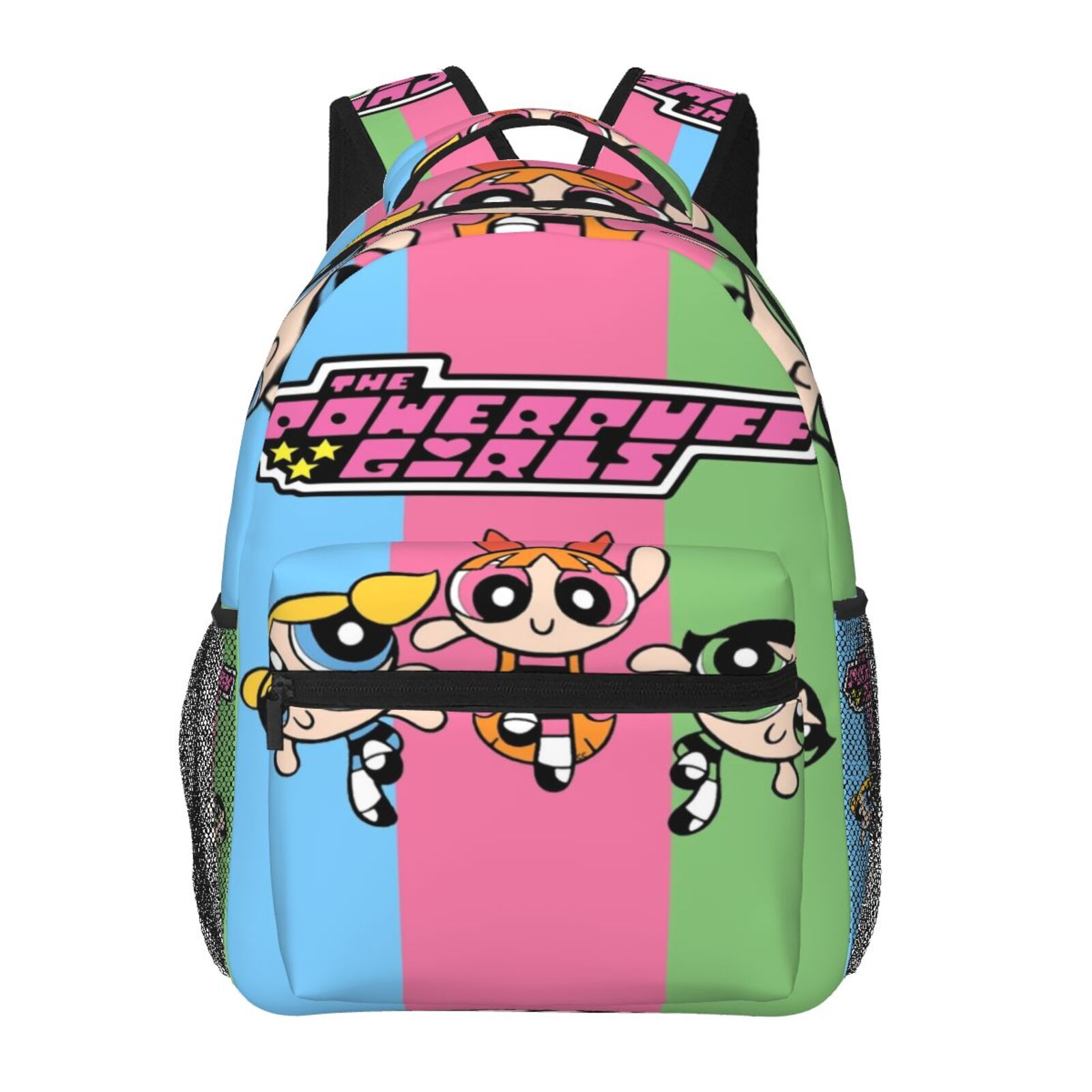 Cartoon Powerpuff Backpack Toddler Backpac 15.7" Cute Travel Bag Funny ...