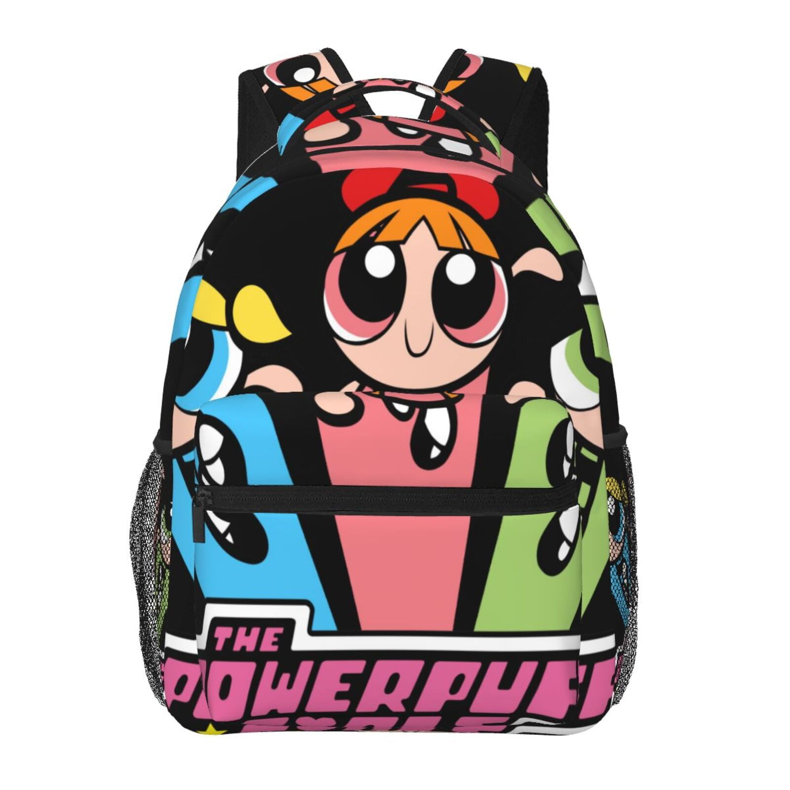 Cartoon Powerpuff Backpack Toddler Backpac 15.7" Cute Travel Bag Funny ...