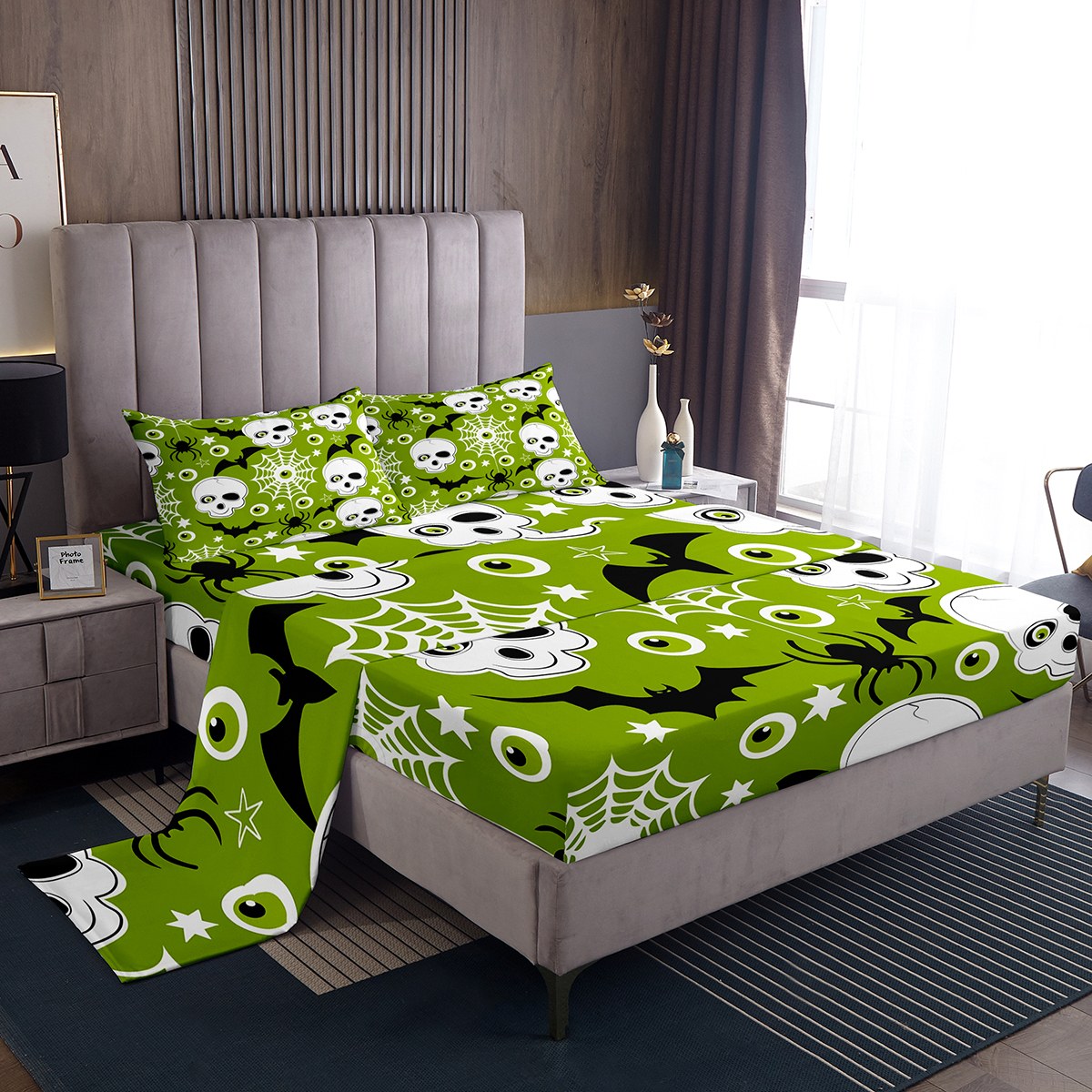 Cartoon Kids Sheets for Girls Funny Halloween Festival Themed Bed ...